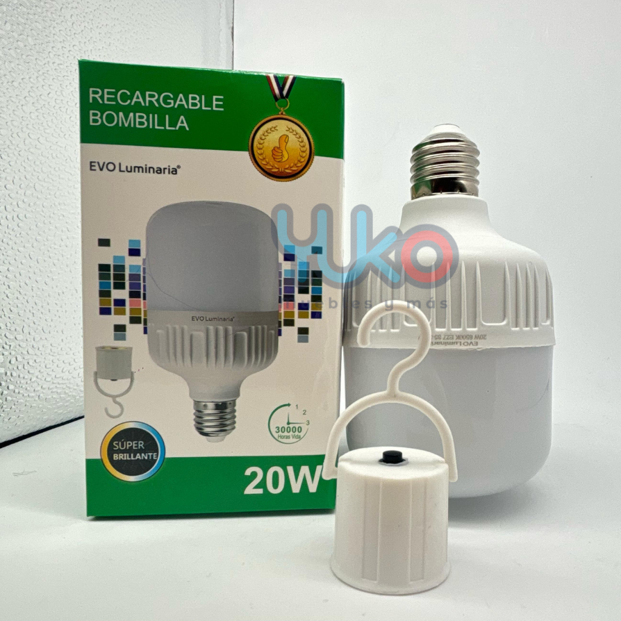 Bombillo Recargable 20W EVO LUMINARIA - Yuko Muebles